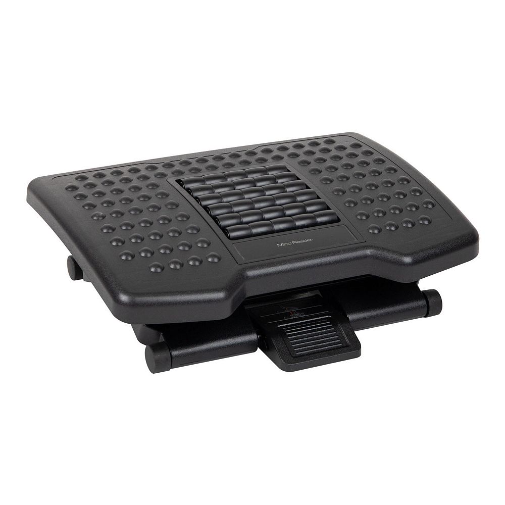 Mind Reader Anchor Collection Adjustable Ergonomic Foot Rest with Massage Rollers