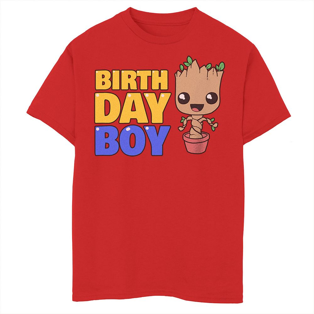 Boys 6-20 Marvel Groot In Base Birthday Boy Tee
