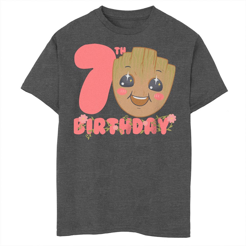 Boys 6-20 Marvel Cute Groot 7th Birthday Tee