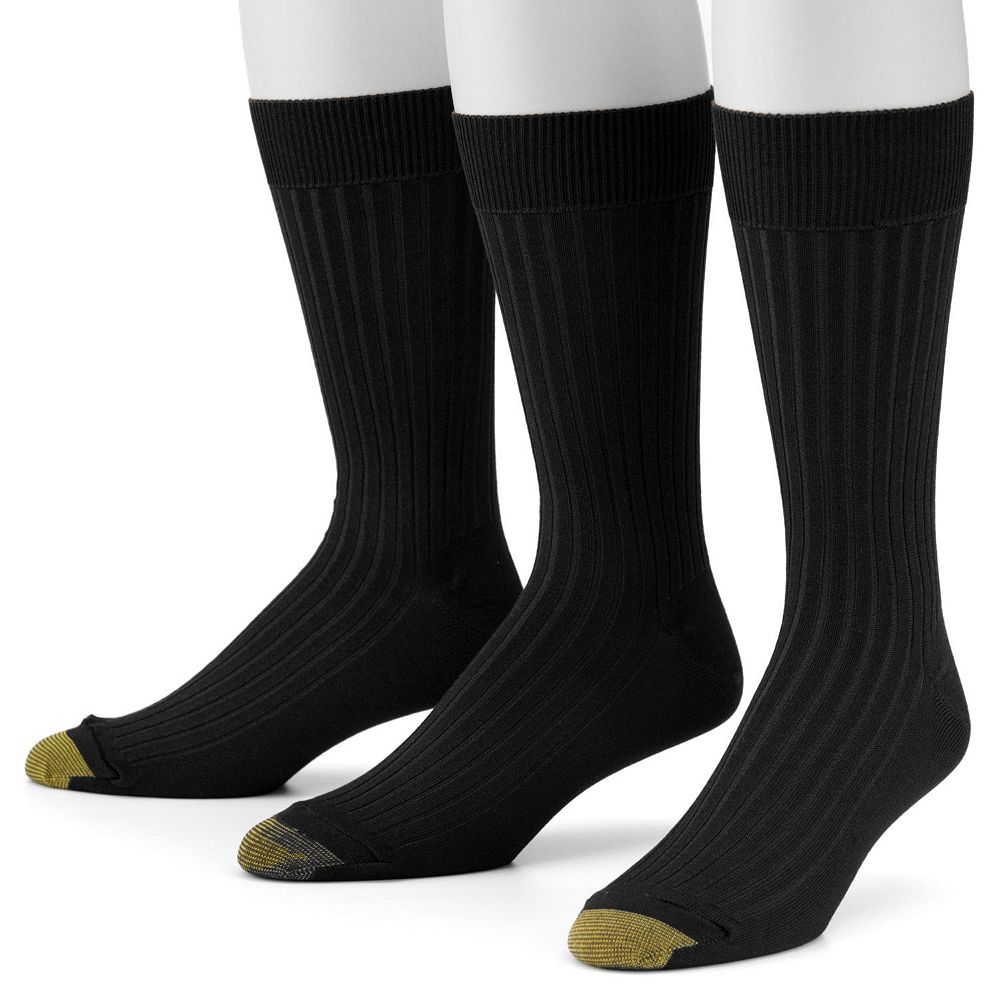 Men's GOLDTOE® 3-pack Canterbury Crew Socks