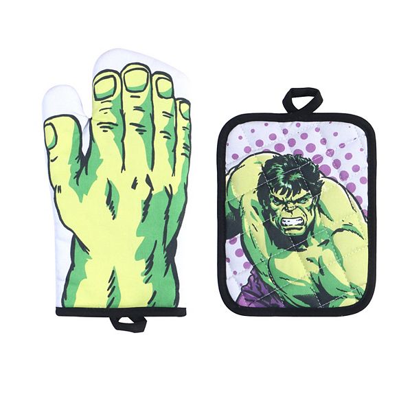 Marvel's The Incredible Hulk Oven Mitt & Pot Holder 2-piece Set
