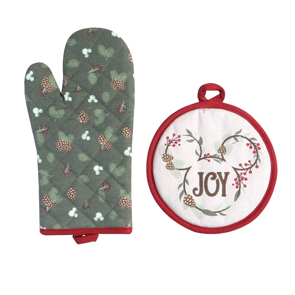 Disney's Mickey Mouse Holiday Joy Oven Mitt & Potholder 2-piece Set by ...
