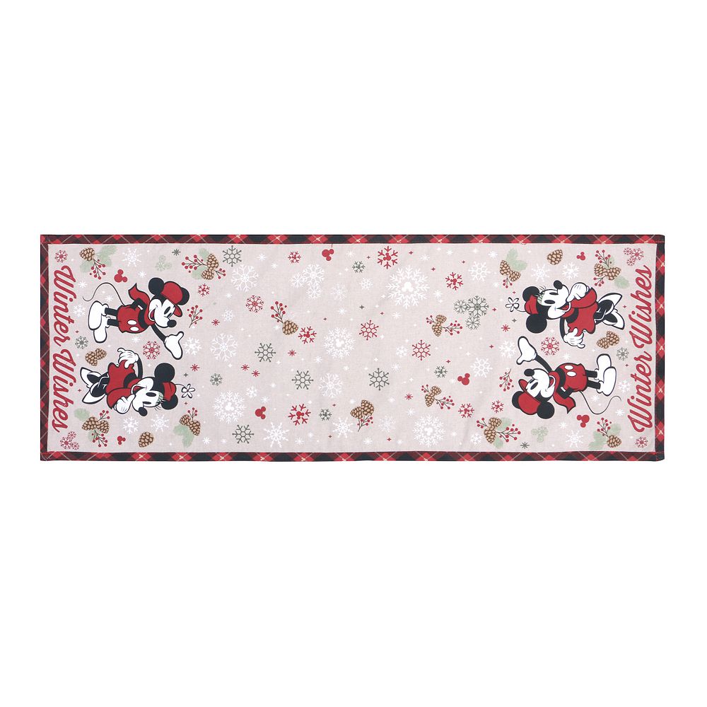 Disney's Mickey Mouse & Minnie Mouse Winter Wishes Table Runner by St ...