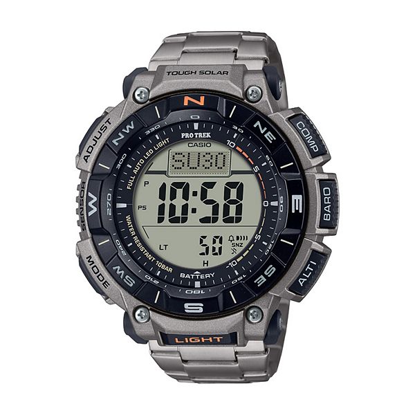 Casio Men's Pro Trek Biomass Tough Solar Atomic Triple-Sensor Titanium ...