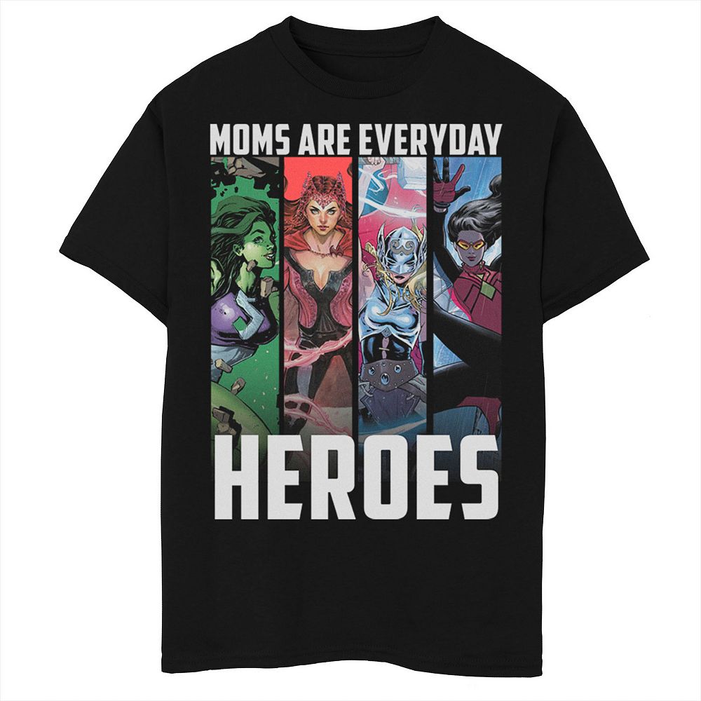 Boys Husky Marvel Avengers Moms Are Everyday Heroes Graphic Tee