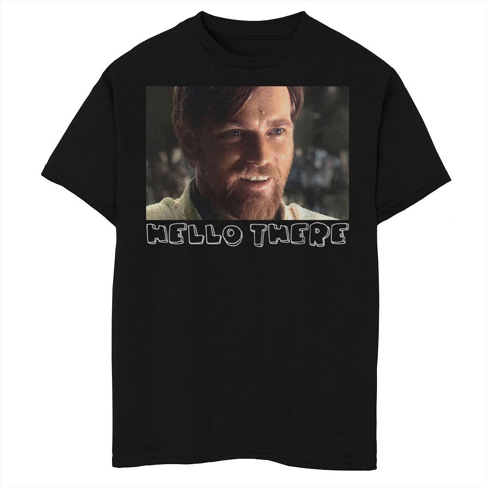 Boys Husky Star Wars Obi-Wan Kenobi Movie Picture Hello There Graphic Tee