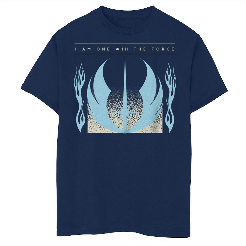 Boys Husky Star Wars Jedi I Am One With The Force Graphic Tee