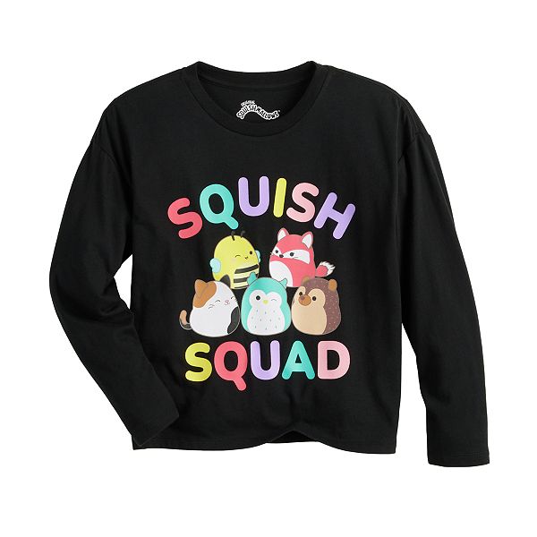 Girls 7-16 Squishmallows "Squish Squad" Long Sleeve Graphic Tee