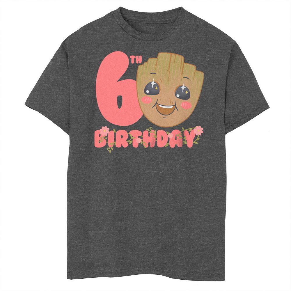 Boys 8-20 Marvel Cute Groot 6th Birthday Tee