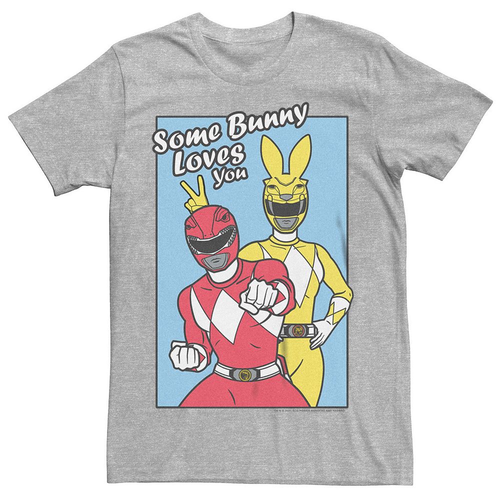 Big & Tall Power Rangers Yellow & Red Some Bunny Loves You Easter ...