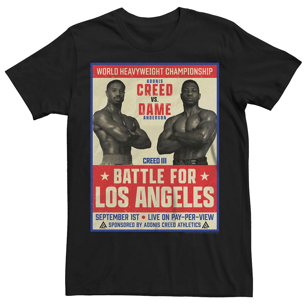 Men's Creed III Creed Vs Dame Fight Poster Graphic Tee