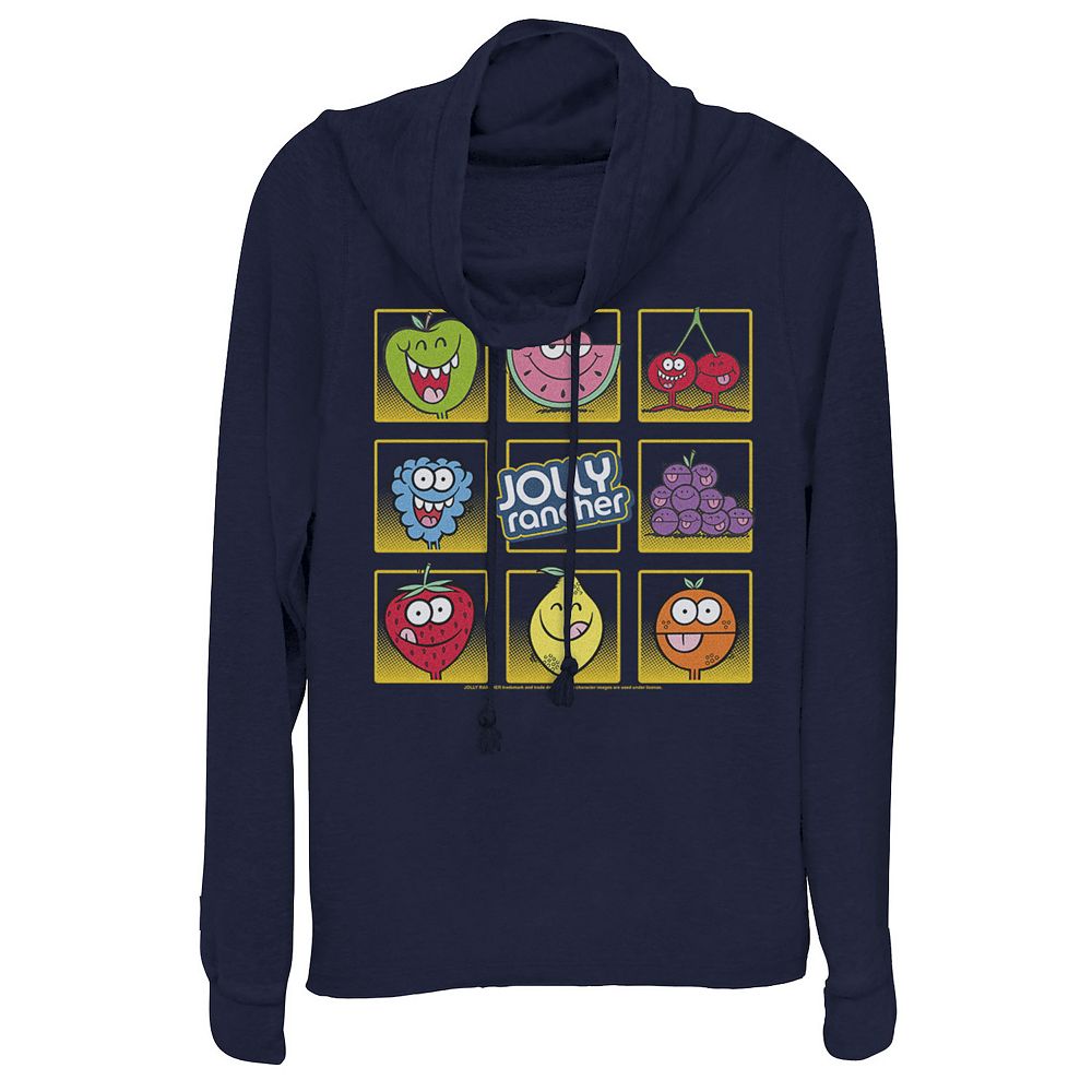 Juniors' Jolly Rancher Fruit Flavors Boxes Cowlneck Graphic Lightweight ...