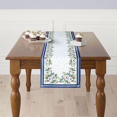 St. Nicholas Square® Winter Floral Border Table Runner