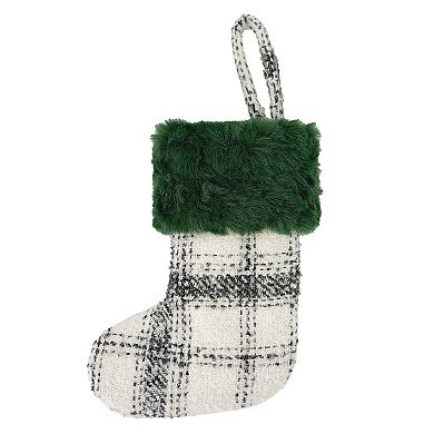 St. Nicholas Square Mini Plaid Stocking