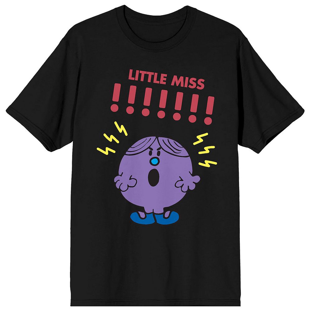 Juniors' Mr. Man And Little Miss Exclamation Short Sleeve Graphic Tee
