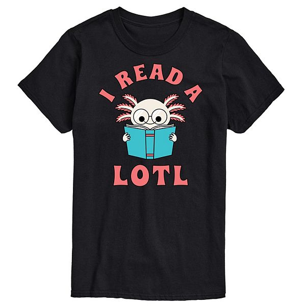 Big & Tall "I Read A Lotl" Axlotl Cartoon Graphic Tee
