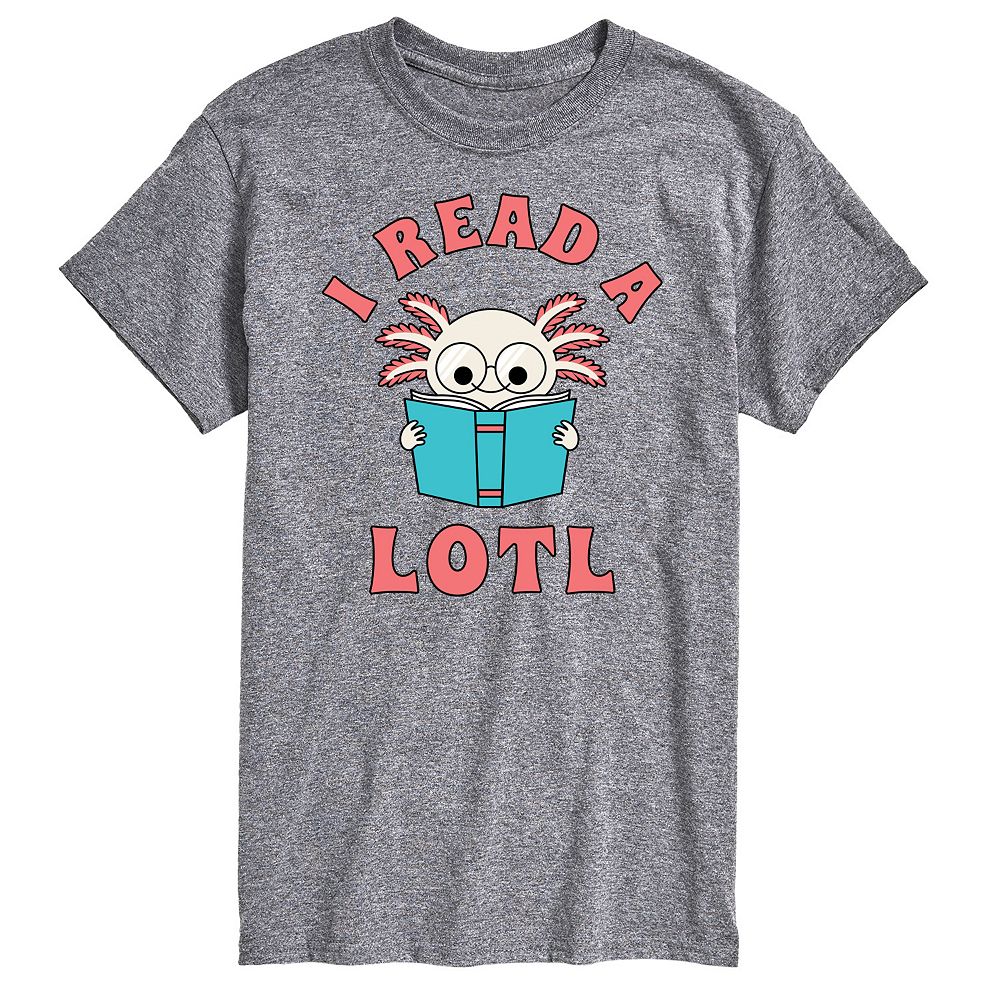 Big & Tall "I Read A Lotl" Axlotl Cartoon Graphic Tee