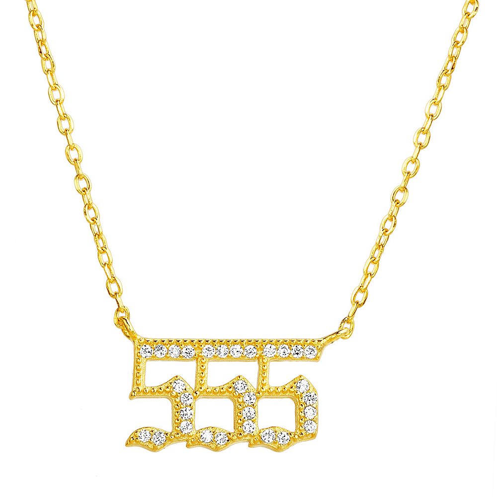 Paige Harper 14k Gold Plated Cubic Zirconia Angel Number 555 "Change ...