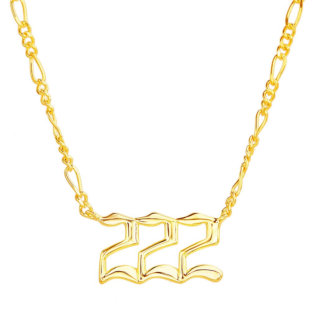 Paige Harper 14k Gold Plated Angel Number 222 "Alignment" Necklace