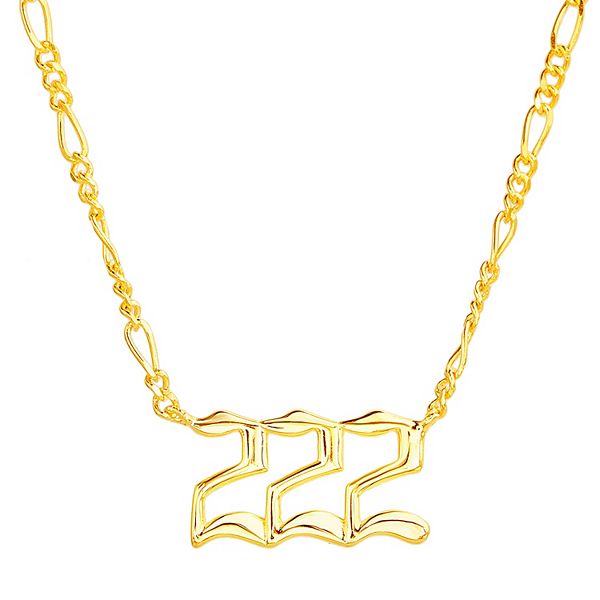 Paige Harper 14k Gold Plated Angel Number 222 "Alignment" Necklace