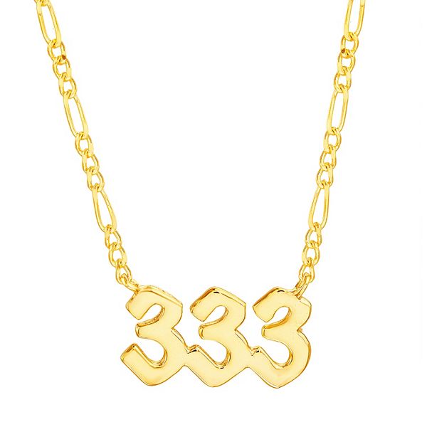 Paige Harper 14k Gold Plated Angel Number 333 "Support" Necklace