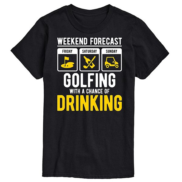 Men's Weekend Forecast Golfing Graphic Tee