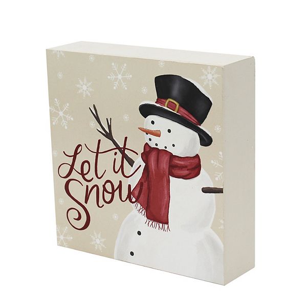 St. Nicholas Square® Snowman Let It Snow Caption Box