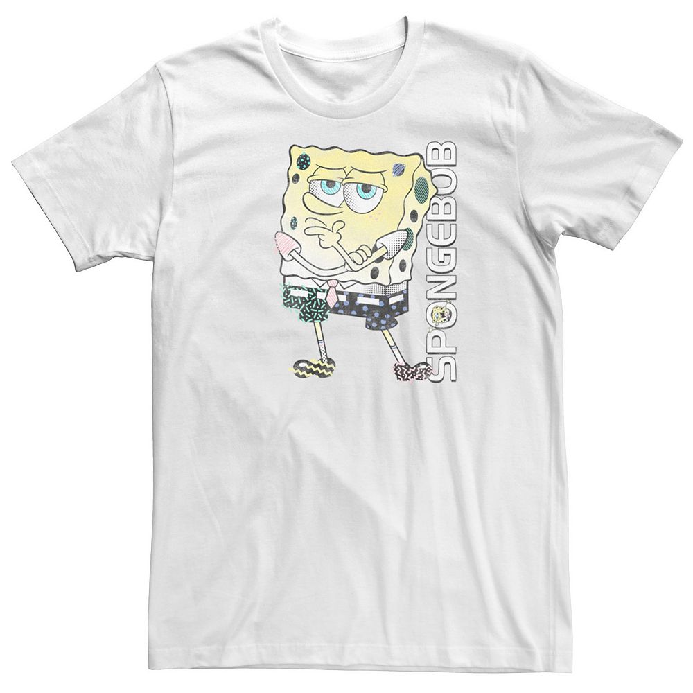 Big & Tall Nickelodeon SpongeBob SquarePants 80's Patterns Graphic Tee