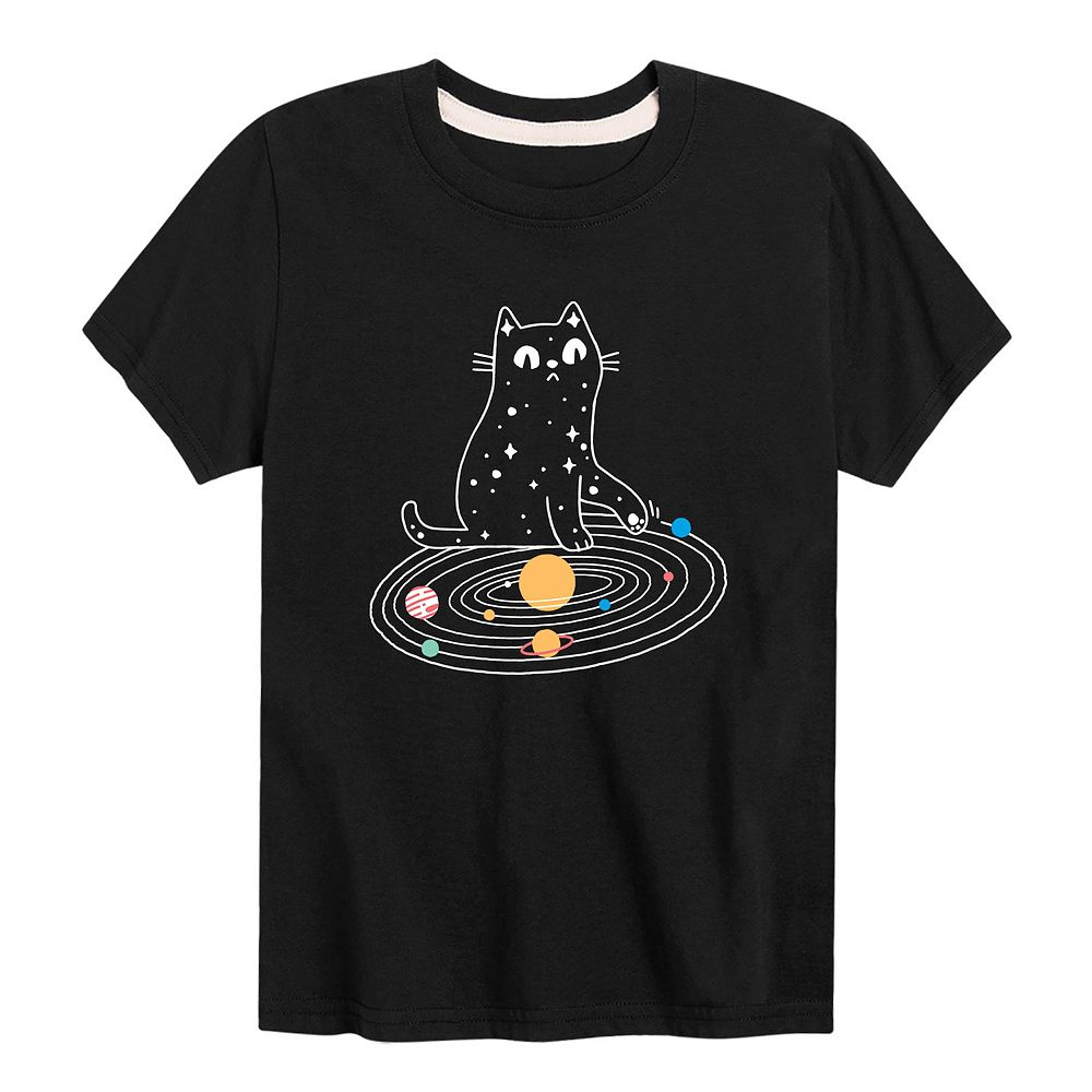 Boys 8-20 Cat Solar System Graphic Tee