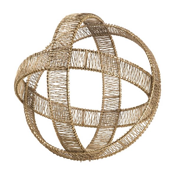 Home Essentials 7" Woven Bronze Sphere Table Decor