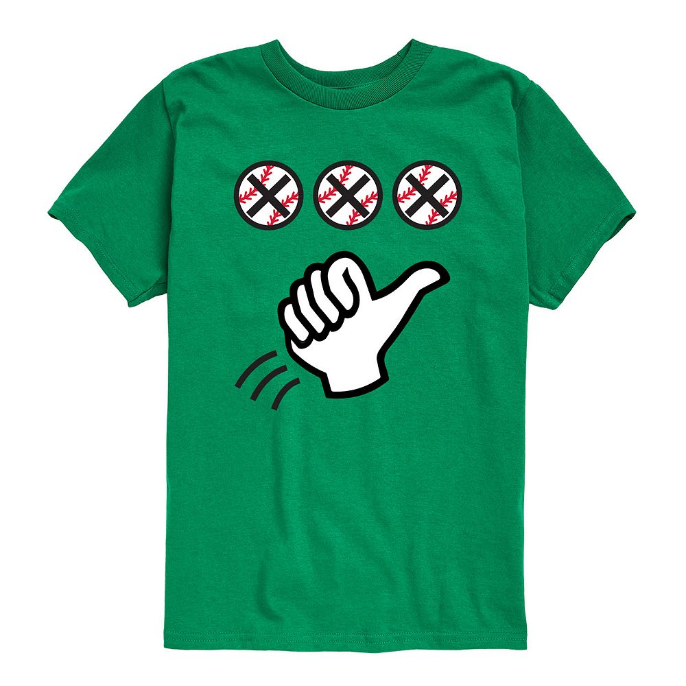 Boys 8-20 Baseball Three Strikes Out Graphic Tee