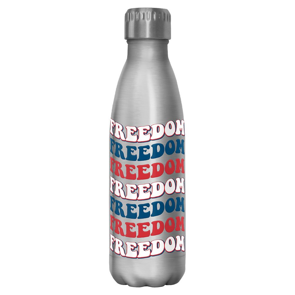 Freedom 70's Style Typography 17-oz. Stainless Steel Water Bottle