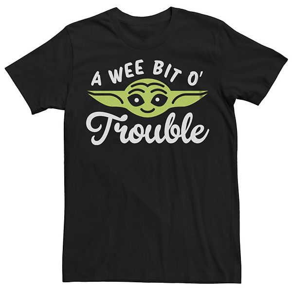 Men's Star Wars Yoda Face Trouble Tee