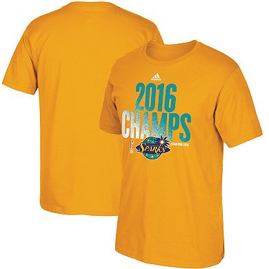 adidas Gold Los Angeles Sparks 2016 WNBA Finals Champions Locker Room T ...