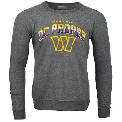 Men's DC PROPER Heather Gray Washington Commanders Signature Raglan ...