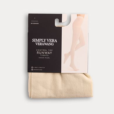 Women's Simply Vera Vera Wang Sheer Opaque 30D Pearl Tights