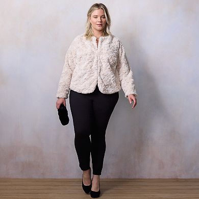 Plus Size LC Lauren Conrad Faux-Fur Jacket