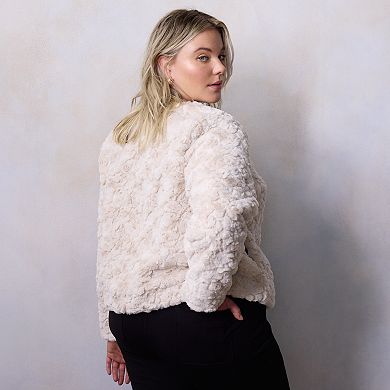 Plus Size LC Lauren Conrad Faux-Fur Jacket