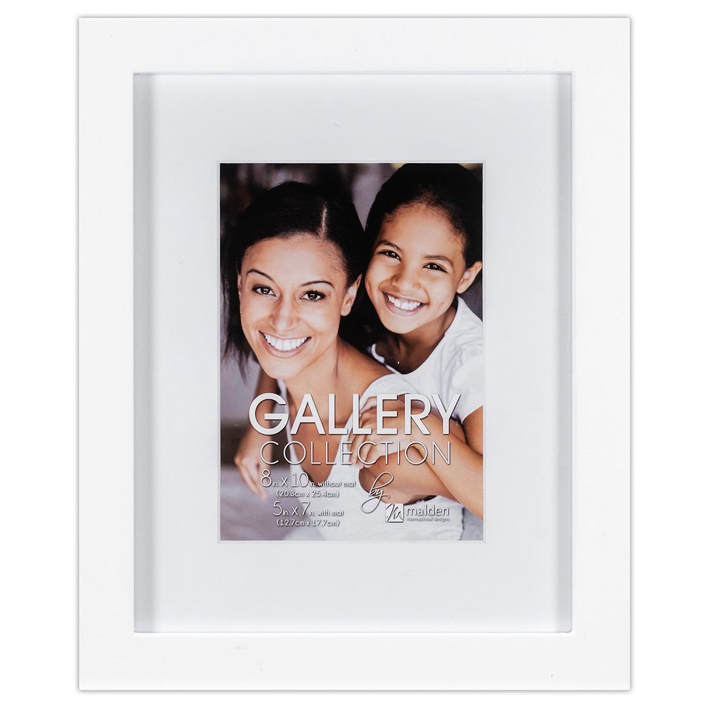 Malden White Matted Gallery Frame