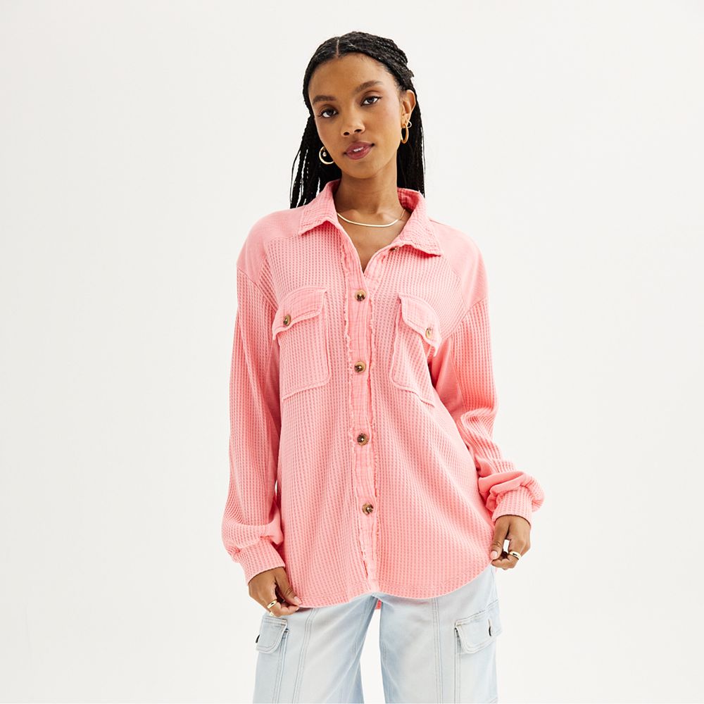 Juniors' SO® Knit Shacket