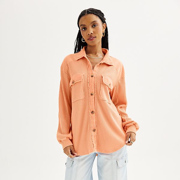 Juniors' SO® Knit Shacket