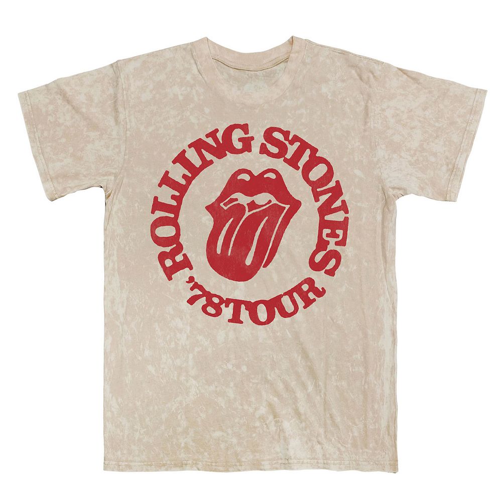 Men's Rolling Stones '78 Tour Circle Logo Mineral Wash Graphic Tee