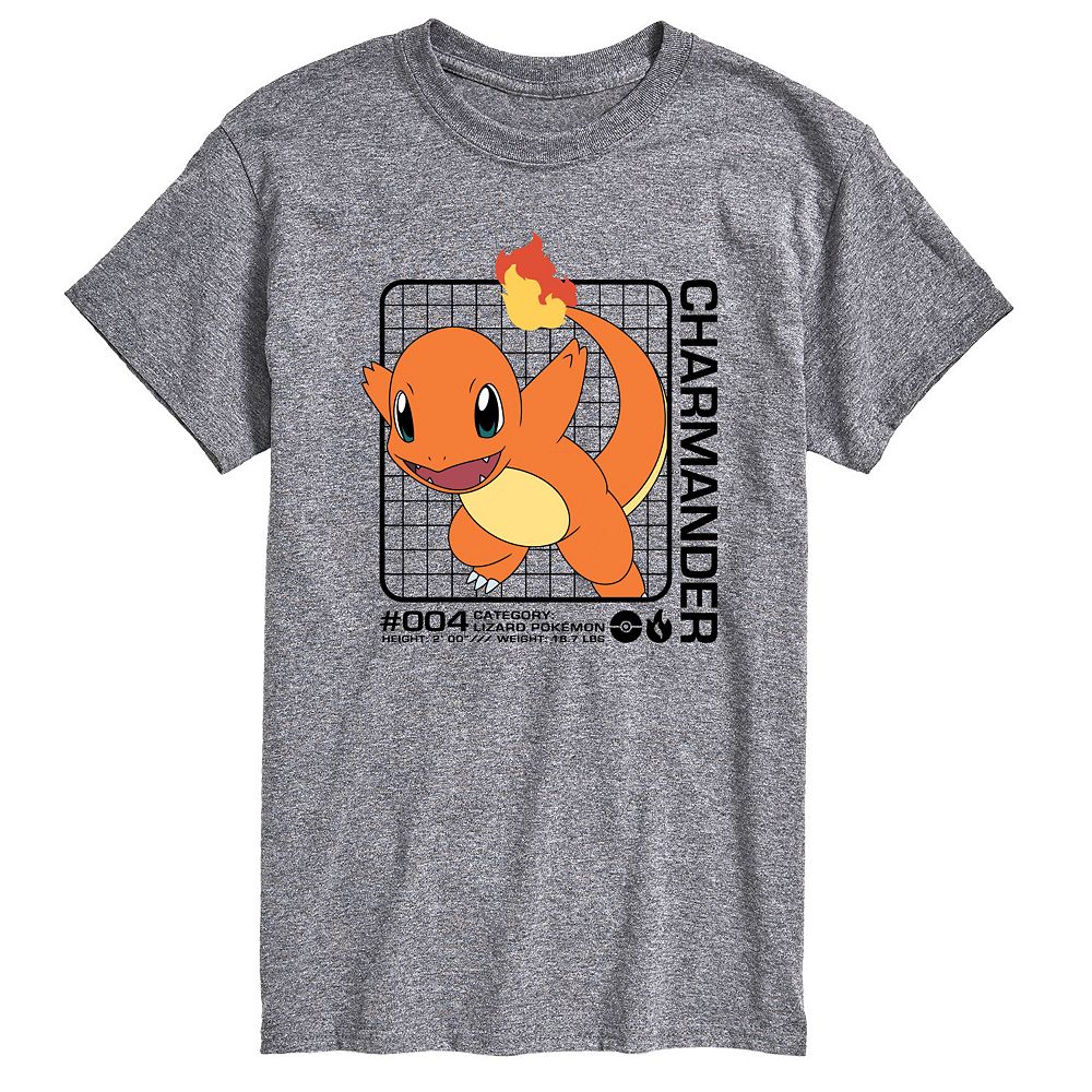 Men's Pokemon Charmander Stats Graphic Tee