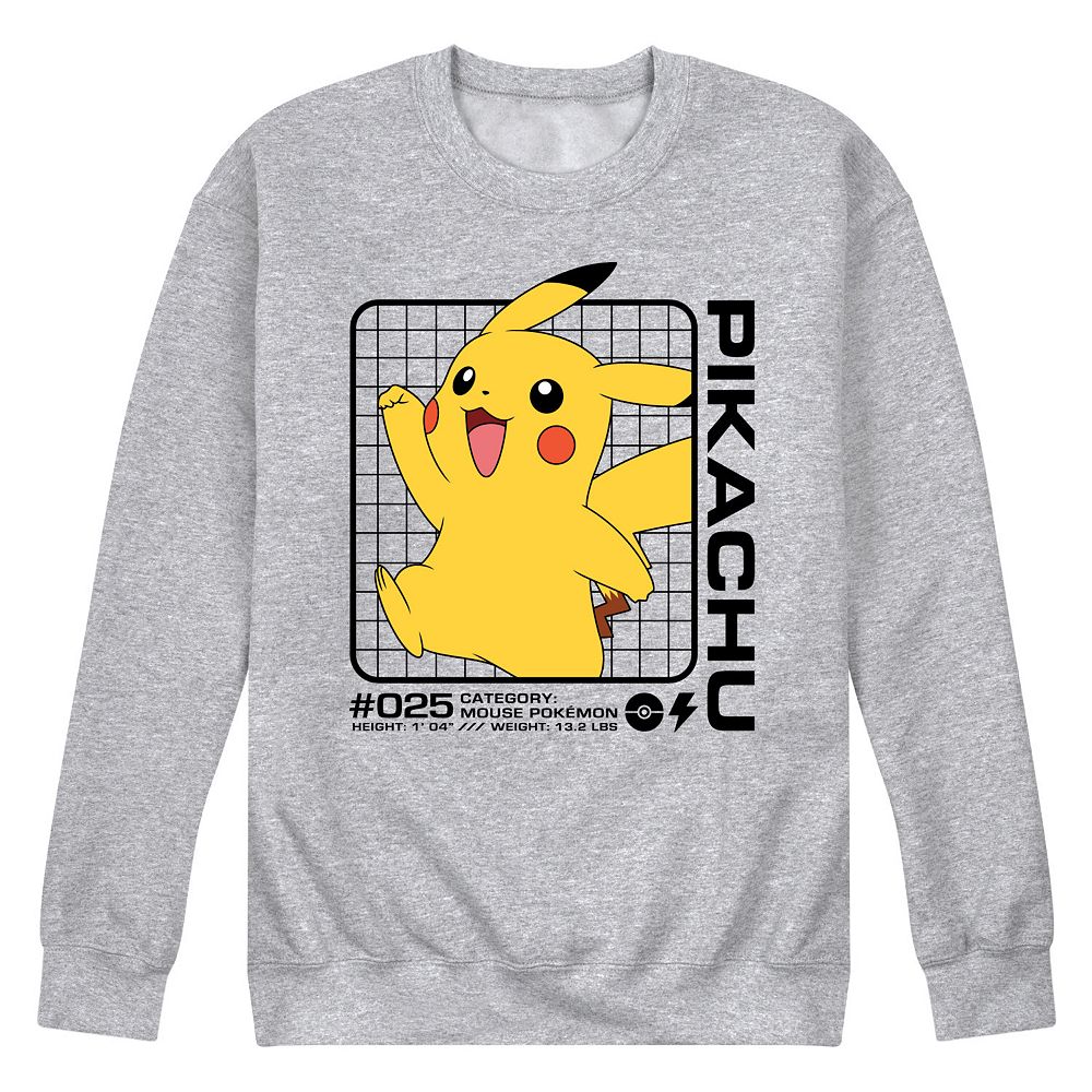 Men's Pokemon Pika Stats Fleece