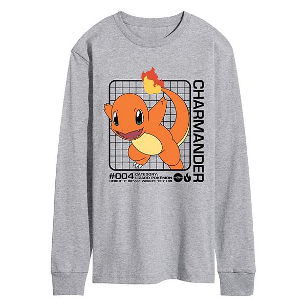 Men's Pokemon Charmander Long Sleeve Graphic Tee