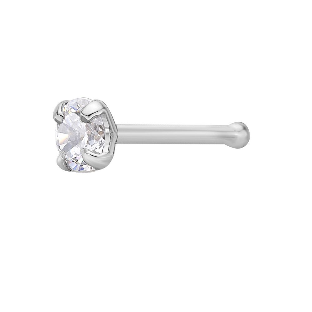 Lila Moon 14k Gold 3 mm Cubic Zirconia Straight Nose Stud