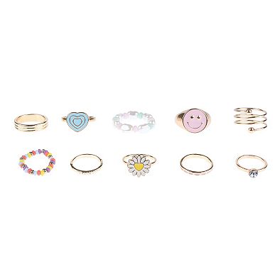 Girls Elli by Capelli 10-Pack Ring Set