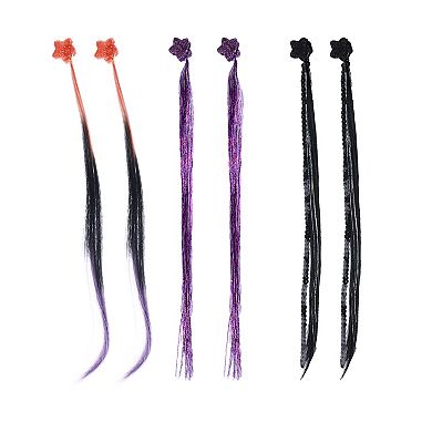 Girls Elli by Capelli Halloween 6-Piece Faux Hair Clips Set