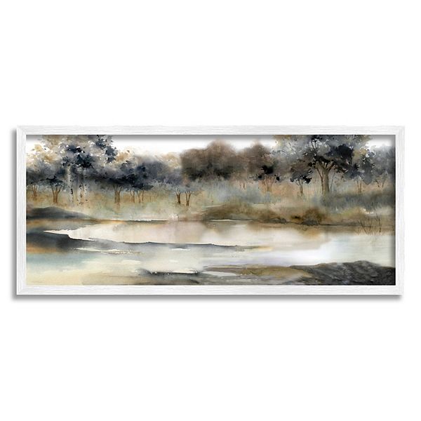 Stupell Home Decor Trees By Lakeside Landscape Framed Wall Art
