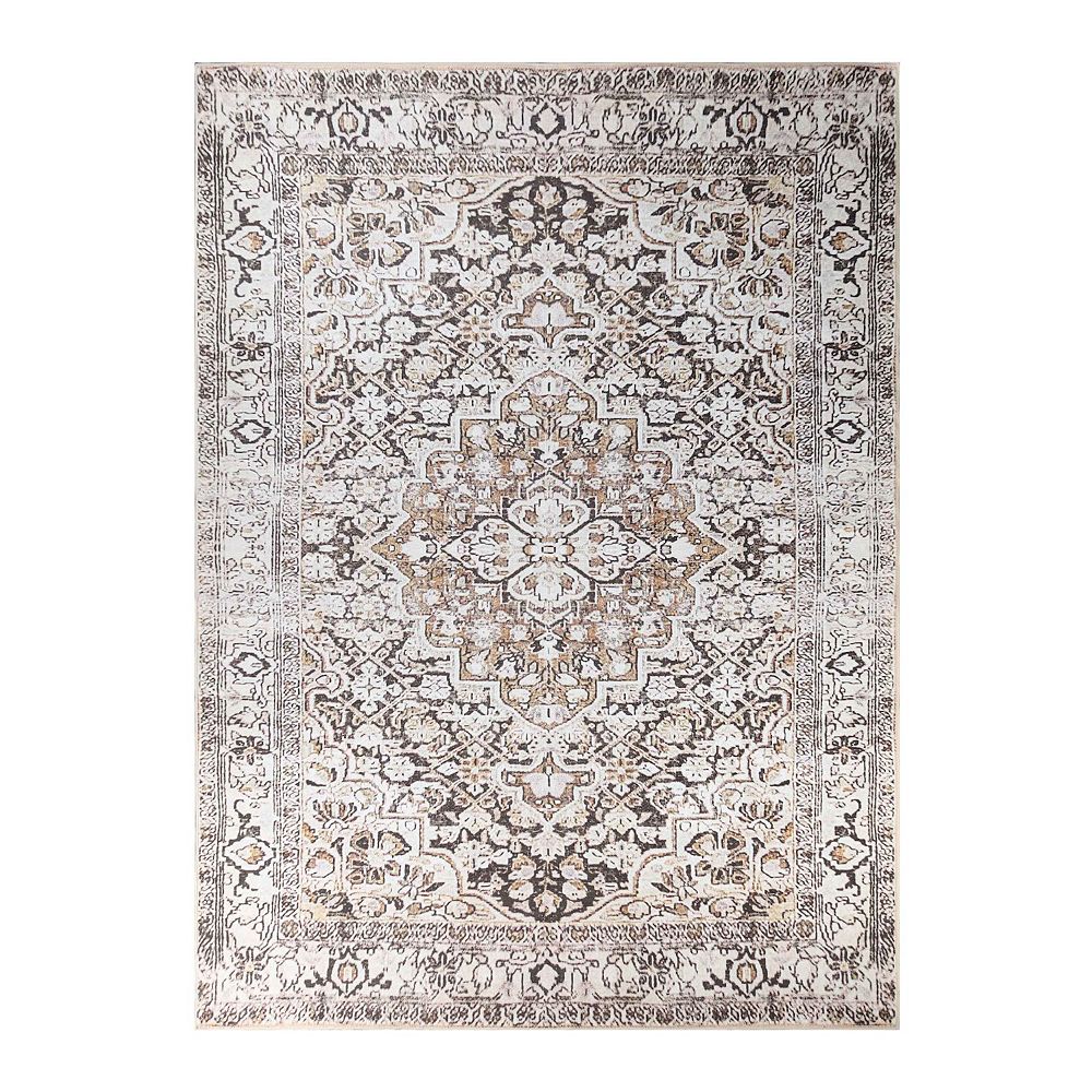 Superior Geometric Floral Medallion Indoor Area Rug